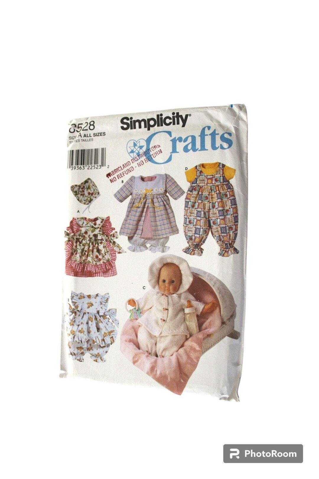 Doll Clothes Patterns for BABY DOLL in Sizes 12 to 22 Small Medium ...