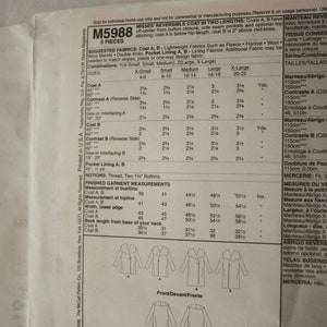 Women's REVERSIBLE COAT Pattern Easy Two Hour Sewing Pattern Misses ...