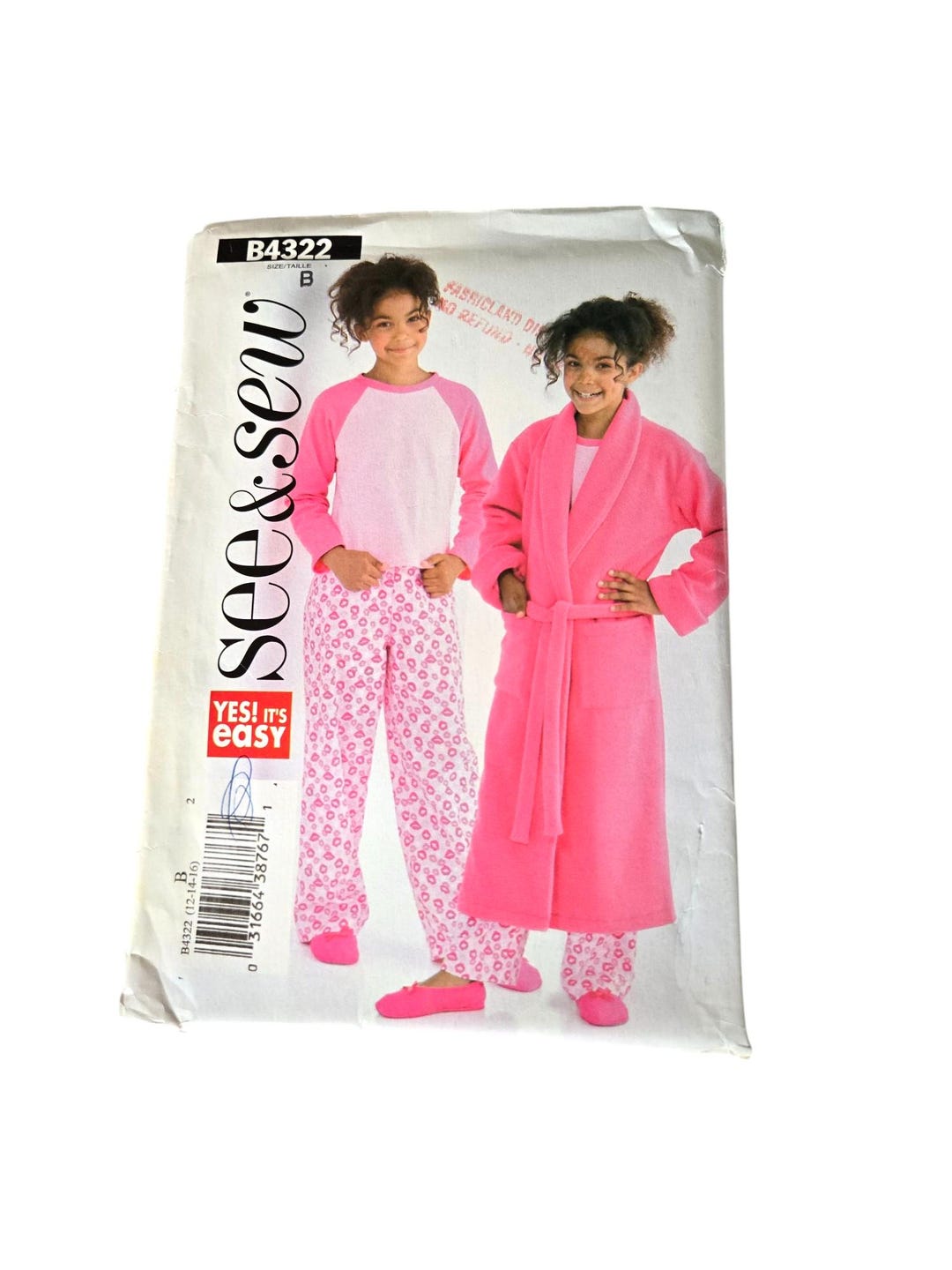 VERY EASY Robe Housecoat Pajamas Top and Pants, Sleep Pants Girls Size ...
