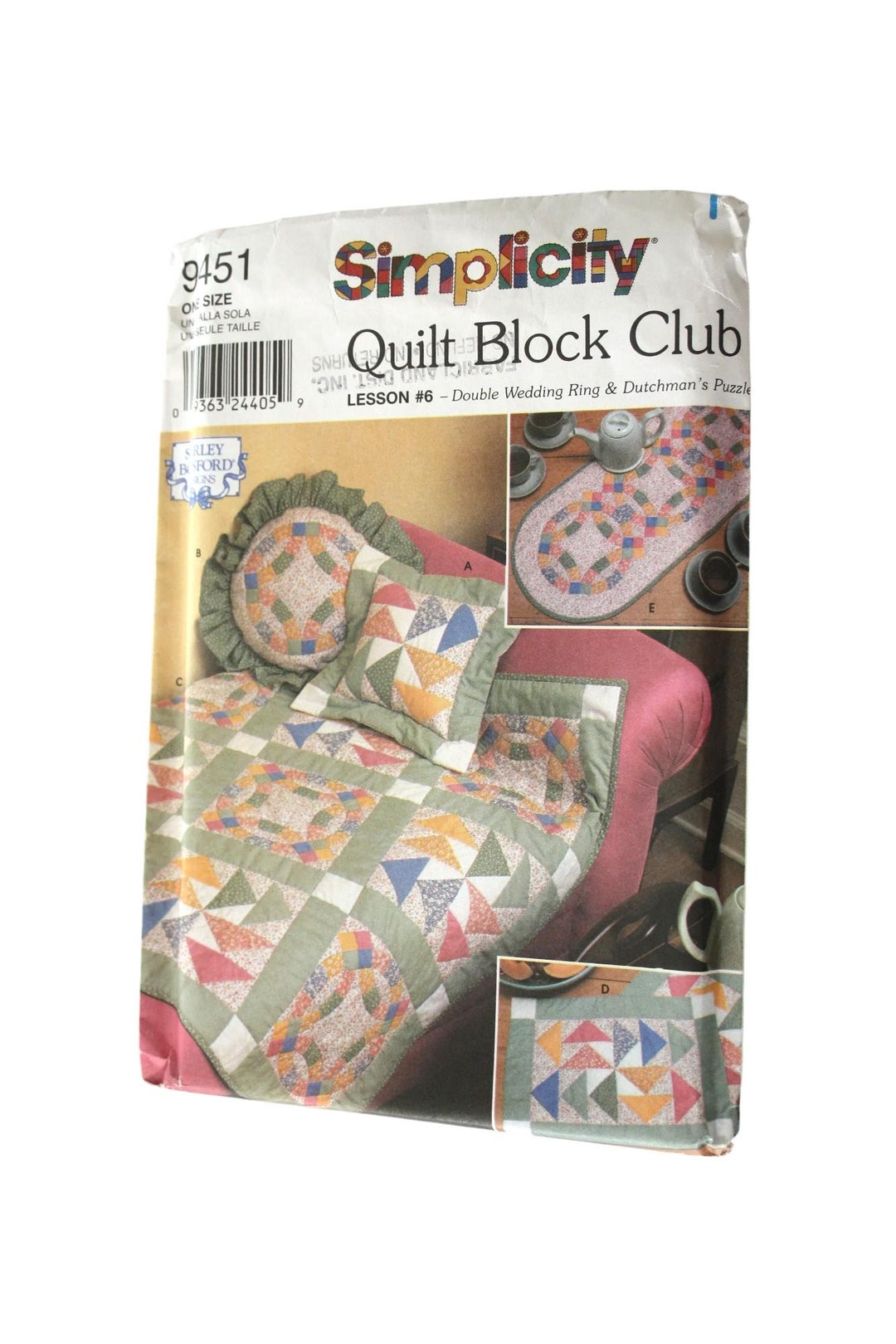 Quilting Pattern Lesson #6 Double Wedding Ring /dutchman's Puzzle ...