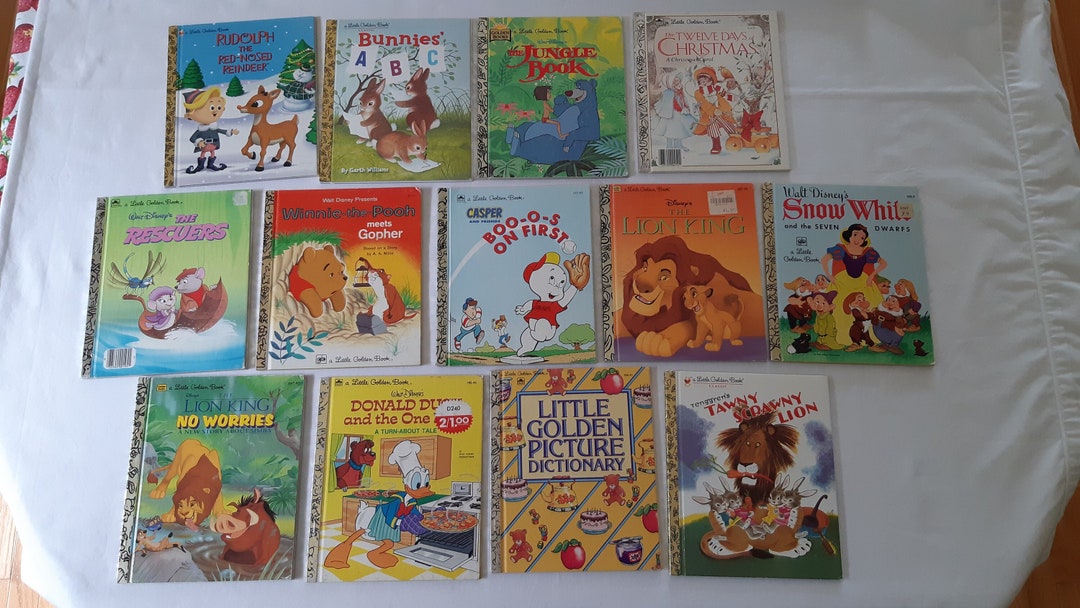 Vintage Little Golden Books for Toddlers Children SET of 13 Assorted ...