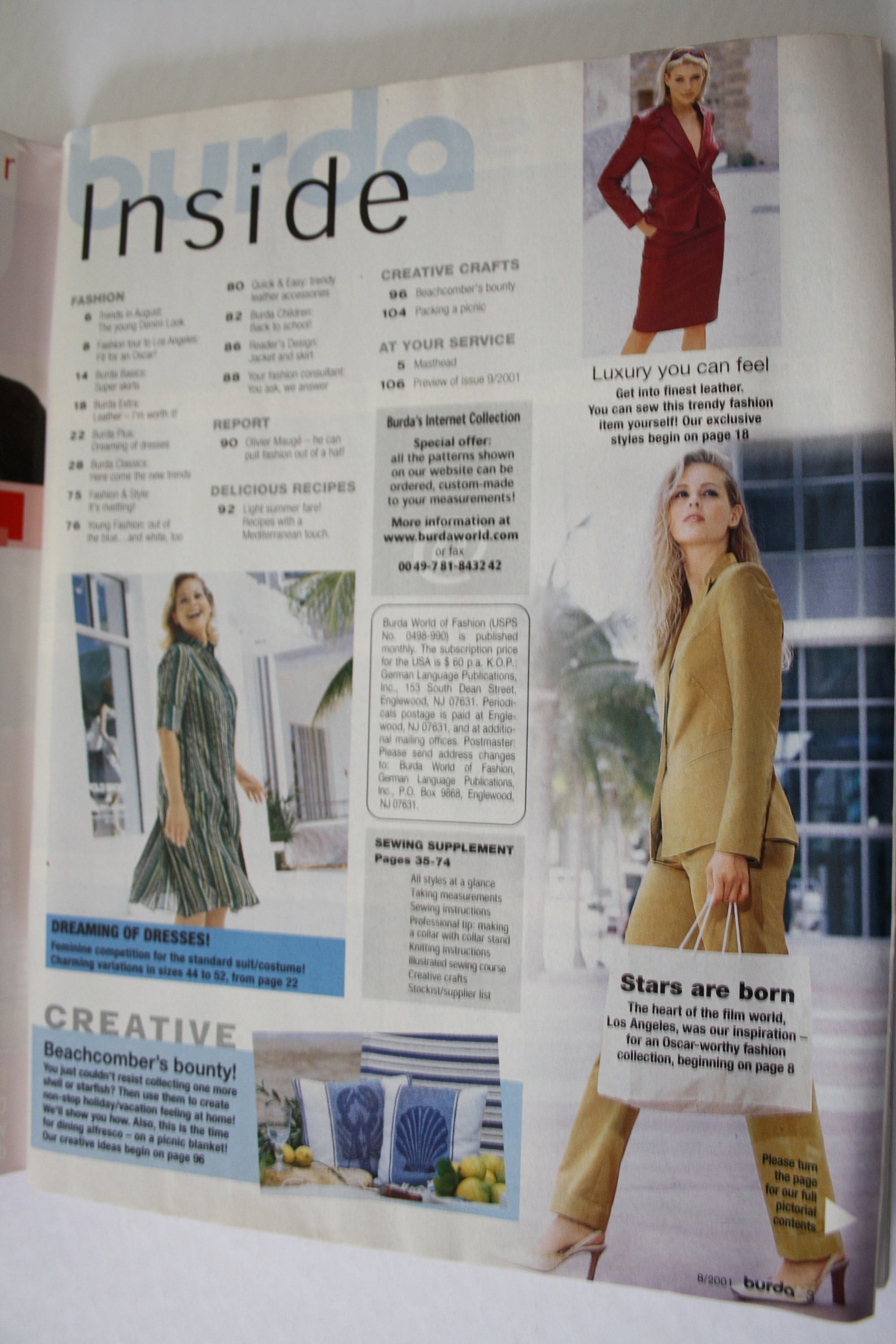 ENGLISH Burda Magazine World of Fashion Burda Sewing Autumn - Etsy