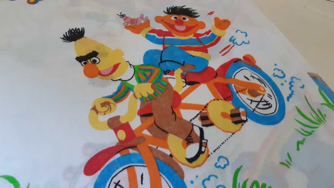 SESAME Street Bedding Sheet Twin Size in Excellent Condition, Vintage ...