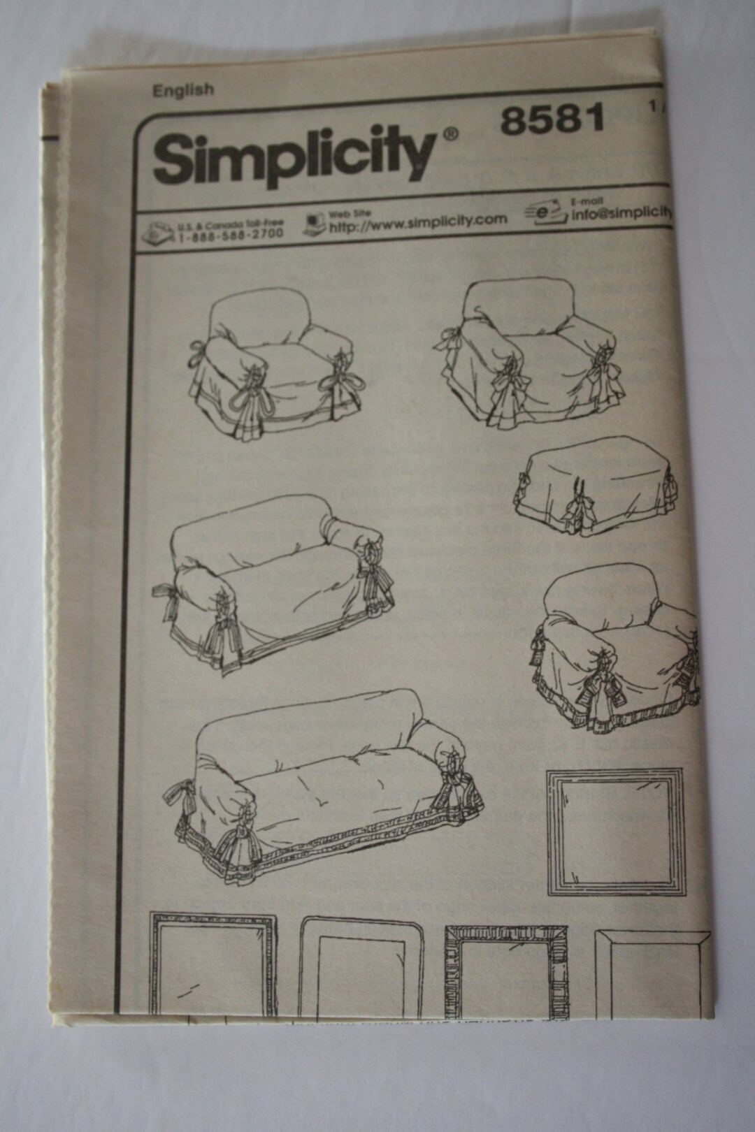 SLIPCOVER and Pillow for Chair & Instructions for Loveseat, Sofa and ...