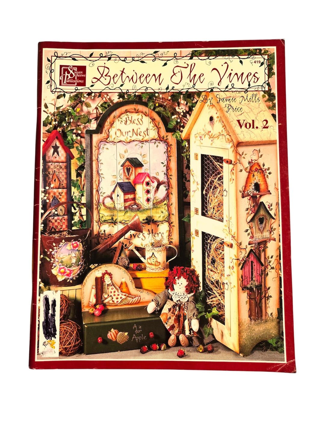 Tole Folk Art Painting Book Patterns BETWEEN the VINES Vol 2 Jamie ...