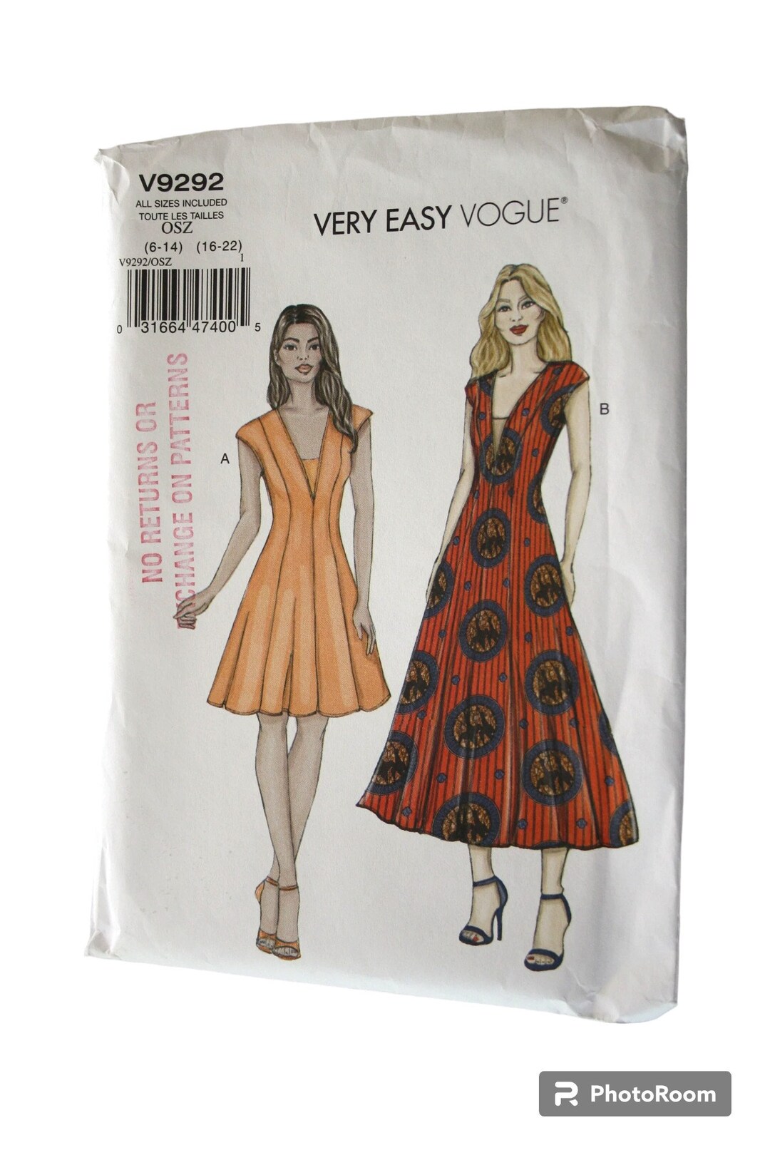 Very EASY VOGUE Dress and Dickey Womens Sizes 16 18 20 22 Included. Fit ...