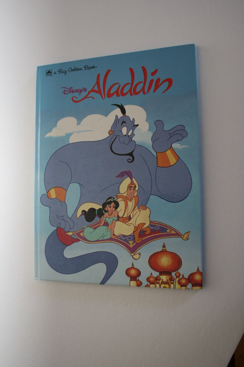 ALADDIN Walt Disney's Big Golden Book Vintage 1992 - Etsy