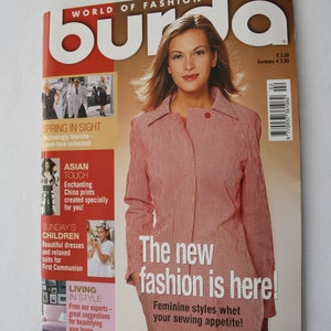 ENGLISH Burda Magazine World of Fashion Burda Sewing Patterns February ...