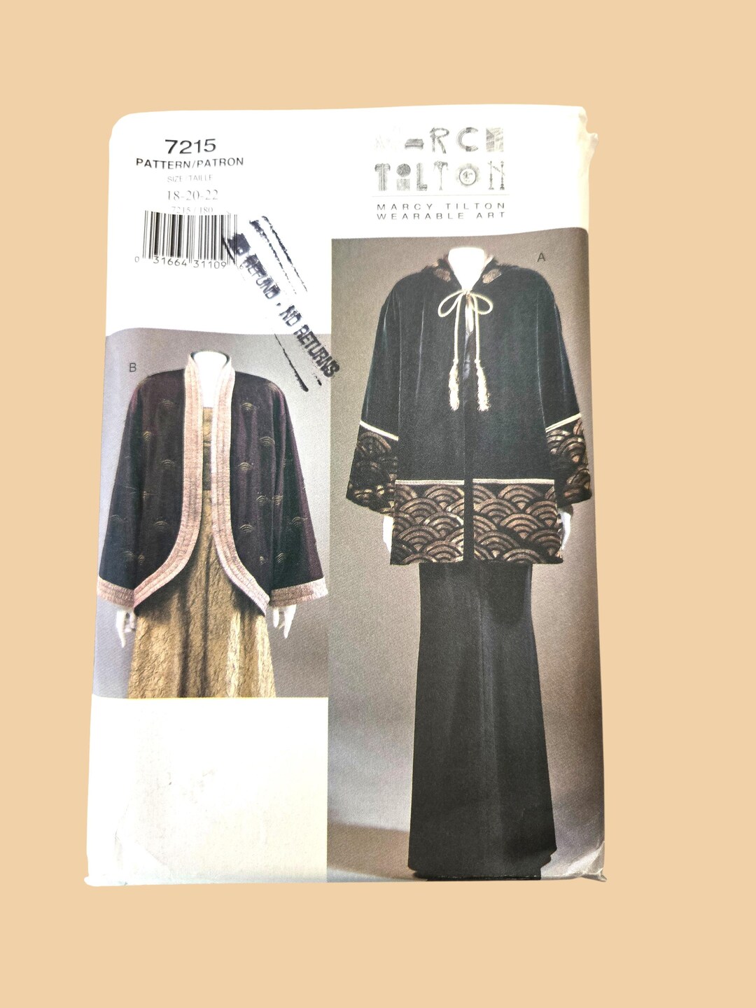Marcy Tilton DESIGNER Coat Jacket Sewing Pattern, Women Size 18 20 22 ...