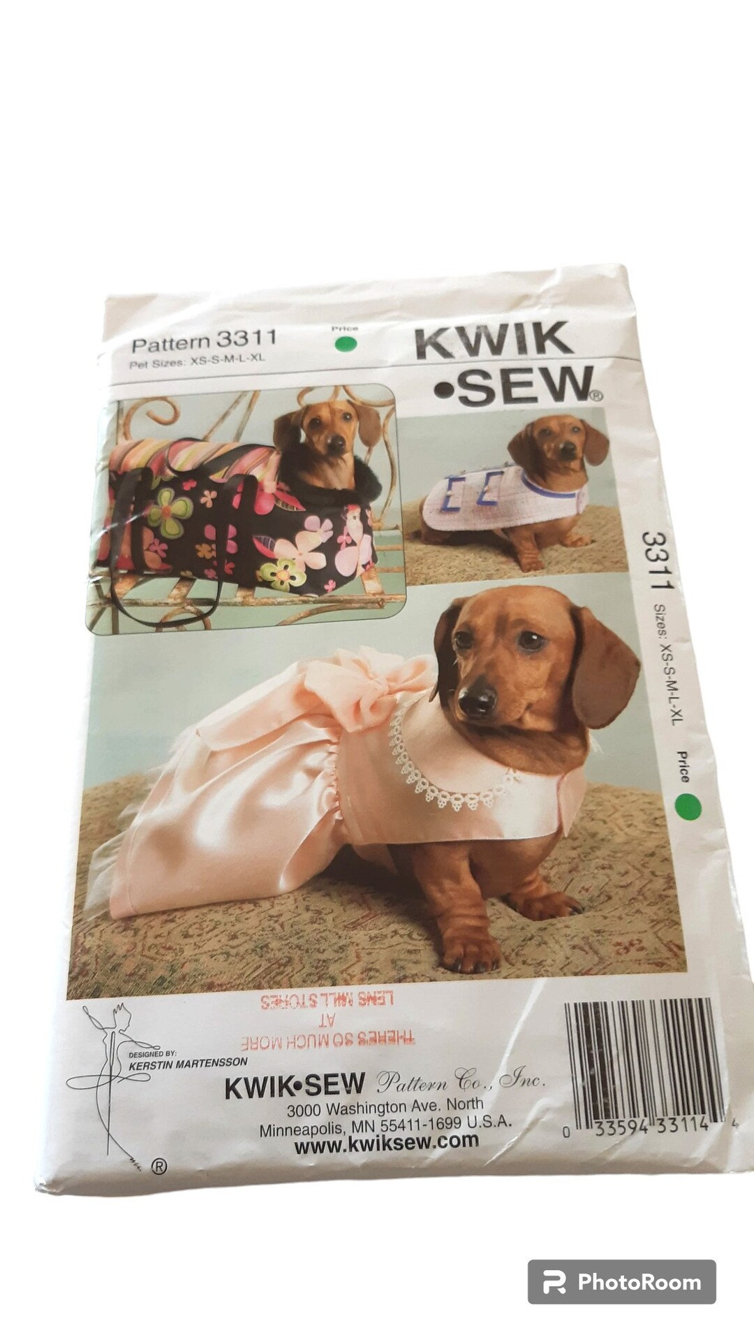 Dog Clothes and Dog Carrier Patterns Kwik Sew 3311 Dog Dress Jacket and ...