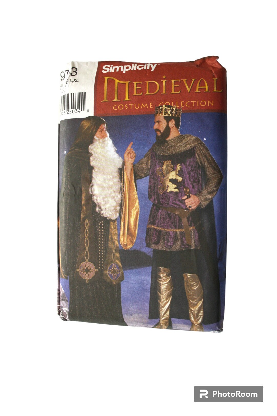 Men's Medieval Costume Sewing Pattern King Arthur Merlin Knight ...
