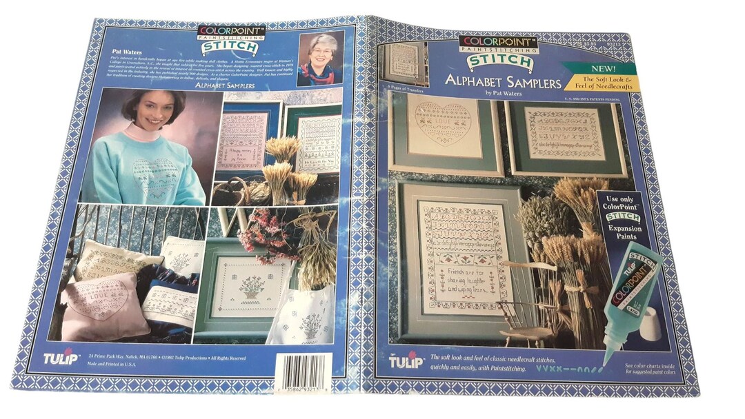 Tulip Colorpoint Paint Stitching Book 93213 Alphabet Samplers. Pattern ...