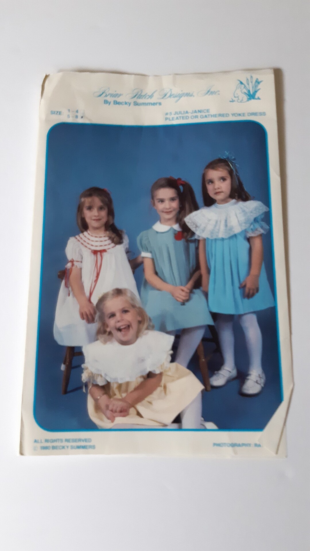 Girl's Pleated or Gathered Yoke Dress With Collar Pattern Variations ...