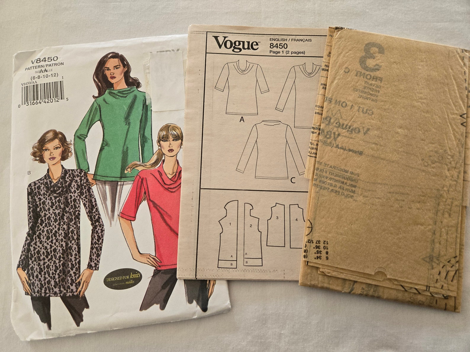 Tunic Pattern Very Easy Long Top With Cowl Neckline Option and Sleeve ...