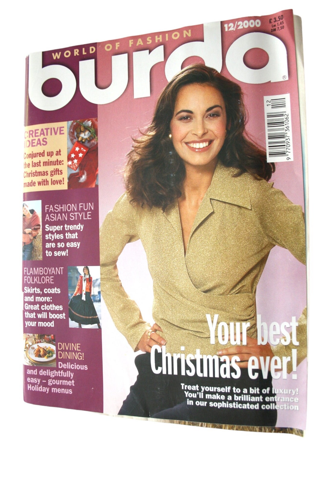 Burda Magazine World of Fashion Sewing Patterns ENGLISH Language Burda December 2000 12 All ...