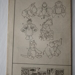 Bean Bag Animals JUNGLE Animals Sewing Patterns Hippo Alligator Monkey ...