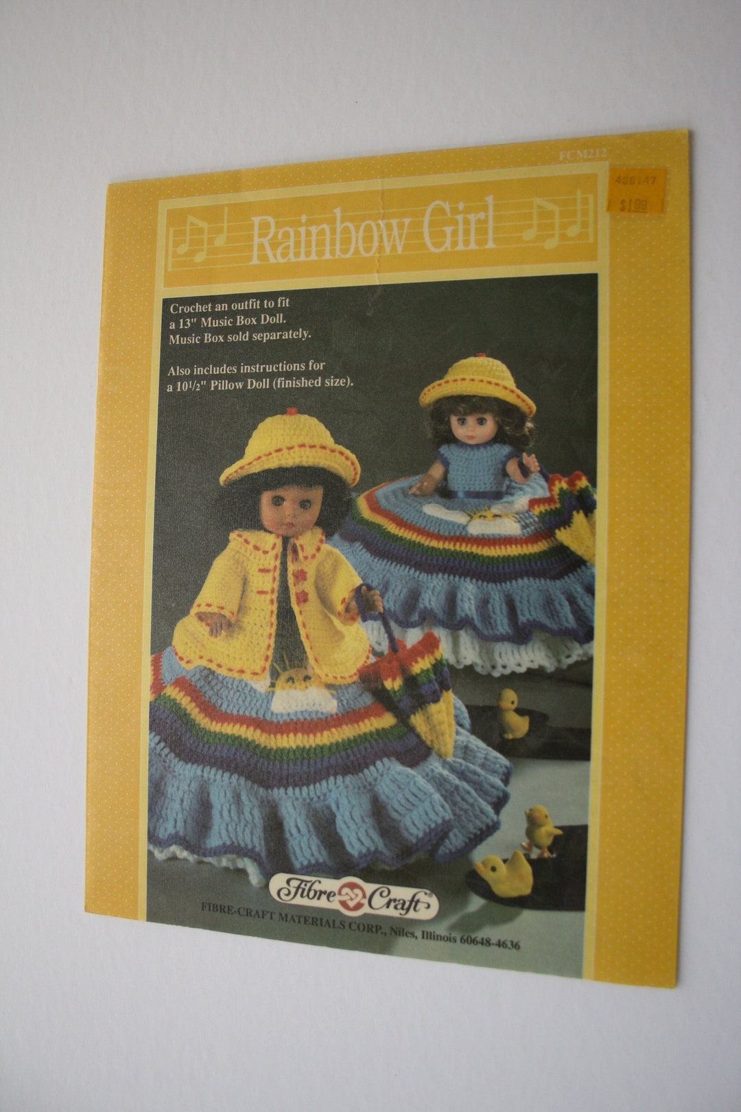 Vintage Pillow Doll and Music Box Doll Crochet Pattern, RAINBOW GIRL 13 ...