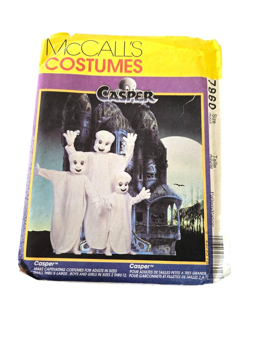 ADULT Ghost COSTUME Sewing Pattern CASPER Size Small Medium Large ...
