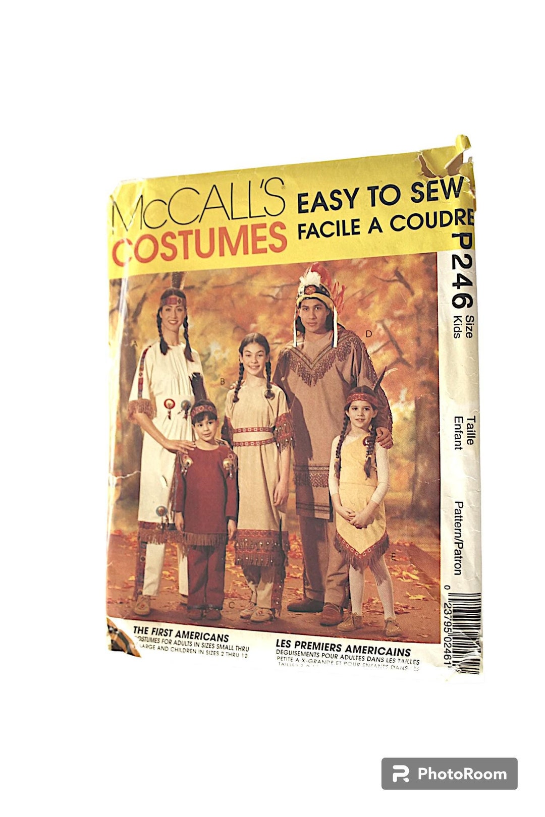 Childs Native American Costume Patterns Sizes 2 4 5 6 7 8 10 12 First ...