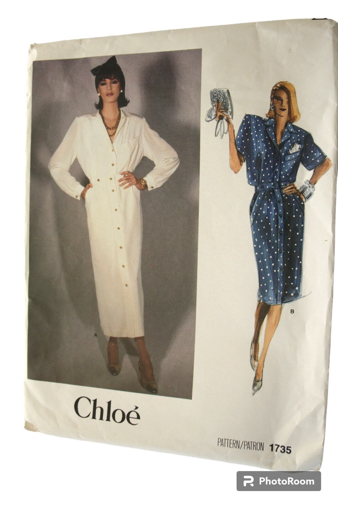 1735 Vogue Sewing Pattern CHLOE Designer Top Skirt Women Size 10 Bust ...