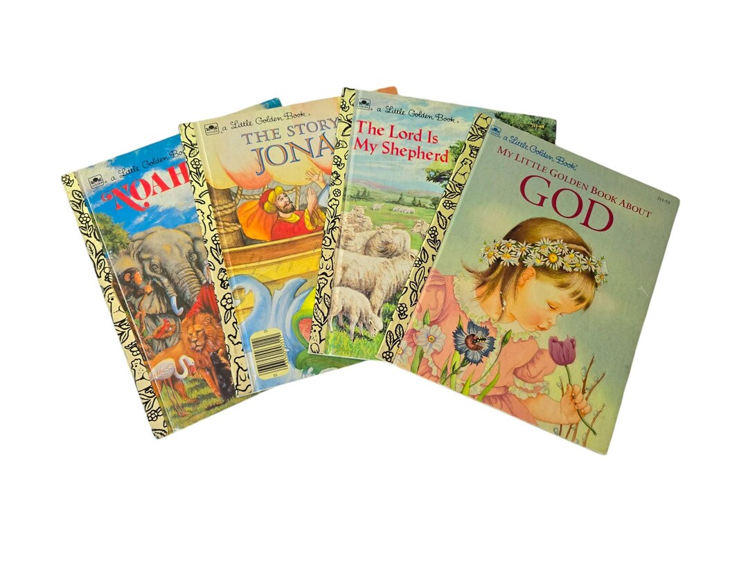 4 Vintage Little Golden Books Children Christian Bible Themes, My ...
