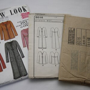 Women's Size 10-22 Jacket Patterns 5 EASY Options Length Variations ...