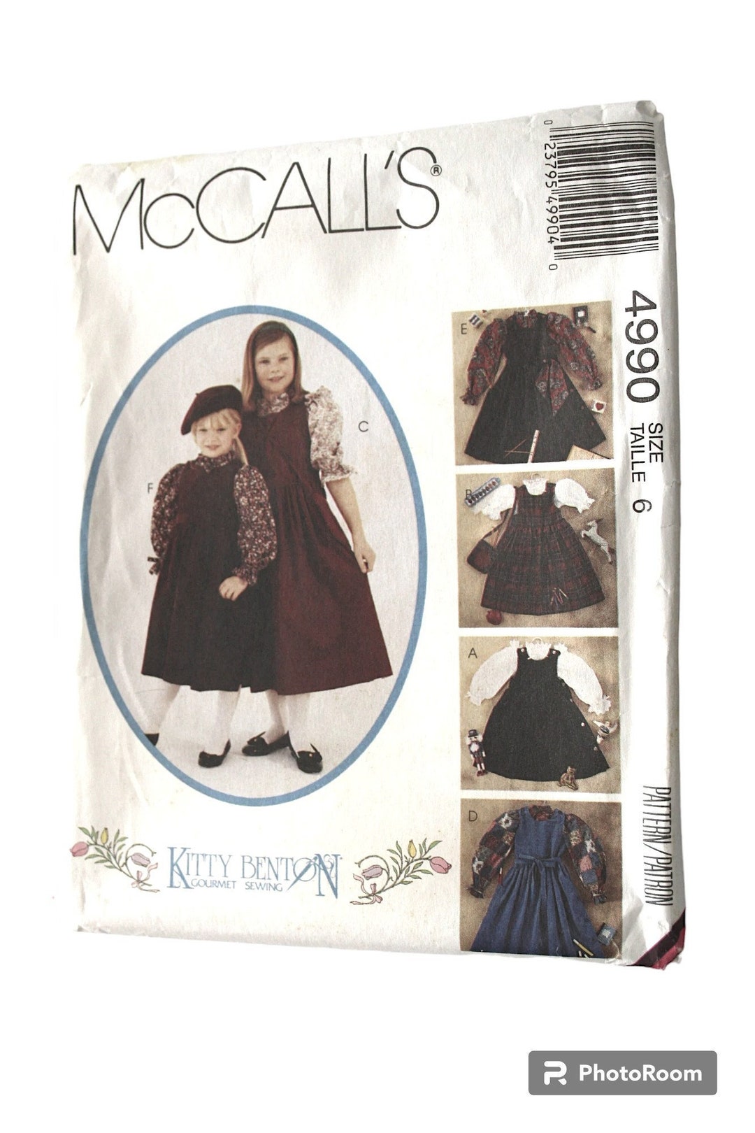 Heirloom Girls Size 6 Blouse Jumper Sewing Pattern UNCUT Mccalls 4990 ...