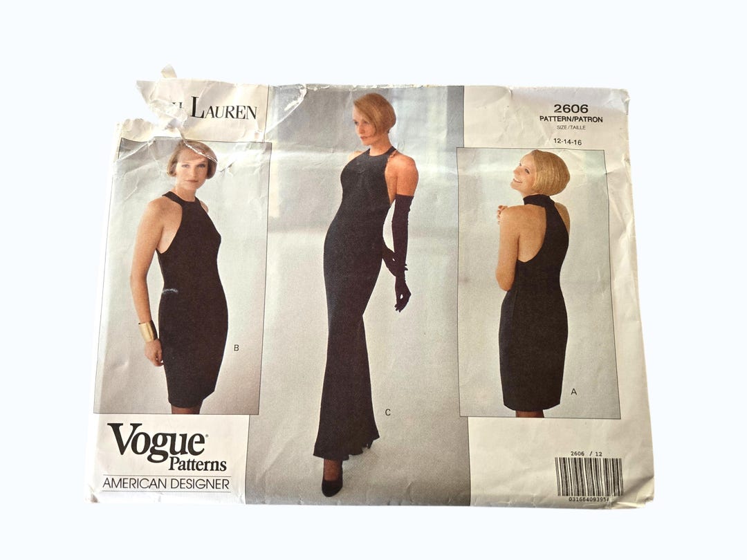 Ralph LAUREN Designer HALTER DRESS Long or Short Length, Women Size 12 ...
