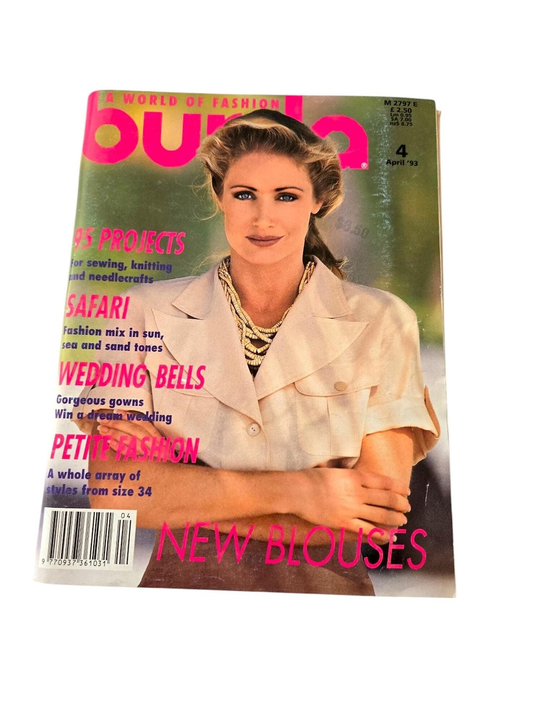 GORGEOUS Bridal Gowns, ENGLISH Burda Magazine World of Fashion Burda Sewing Patterns April 1993 ...