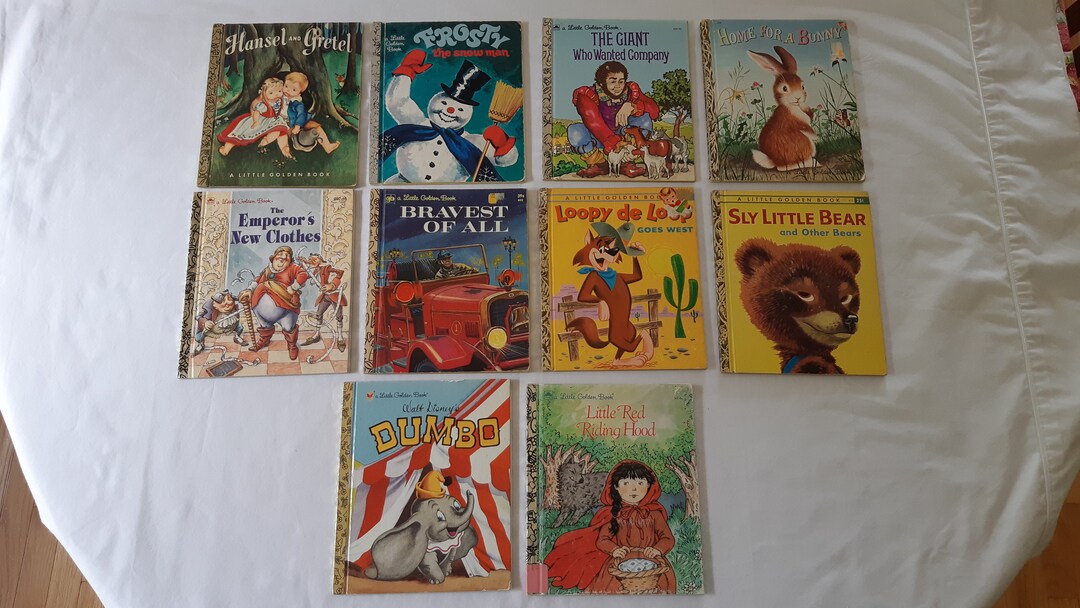 VERY Vintage Little Golden Books for Toddlers Children SET of 10 ...