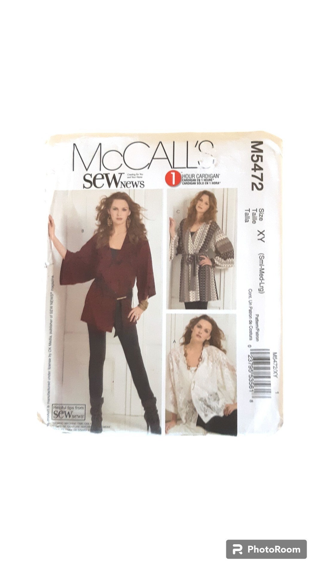 Wrap Jacket Cardigan Sewing Pattern Womens Sizes 8 10 12 14 16 18 ...