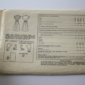 Vintage 1940s Sewing Patterns Simplicity 1356 Women's Size 14 Dress ...