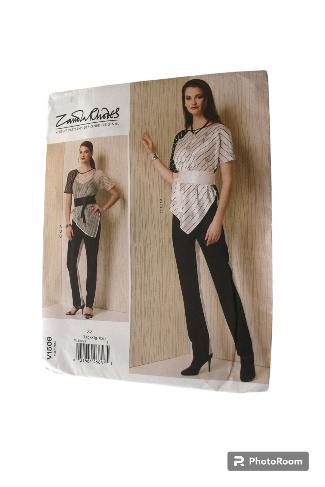 Plus Size Pants Top Sewing Pattern Womens Size 16 - 26 Vogue V1508 1508 ...
