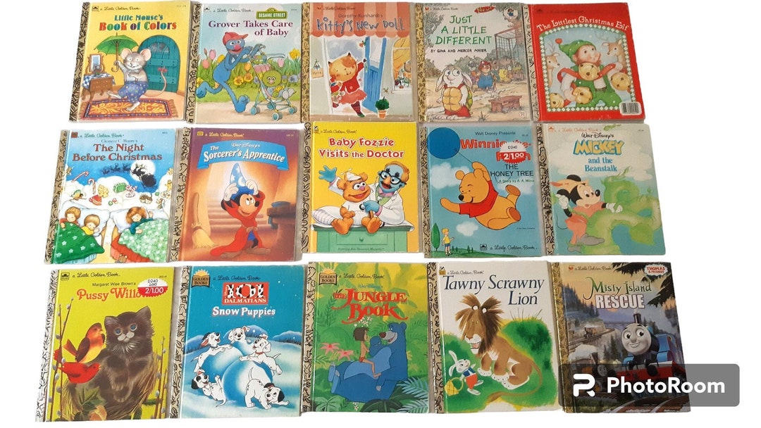 Vintage Little Golden Books for Toddlers Children SET of 15 Assorted ...