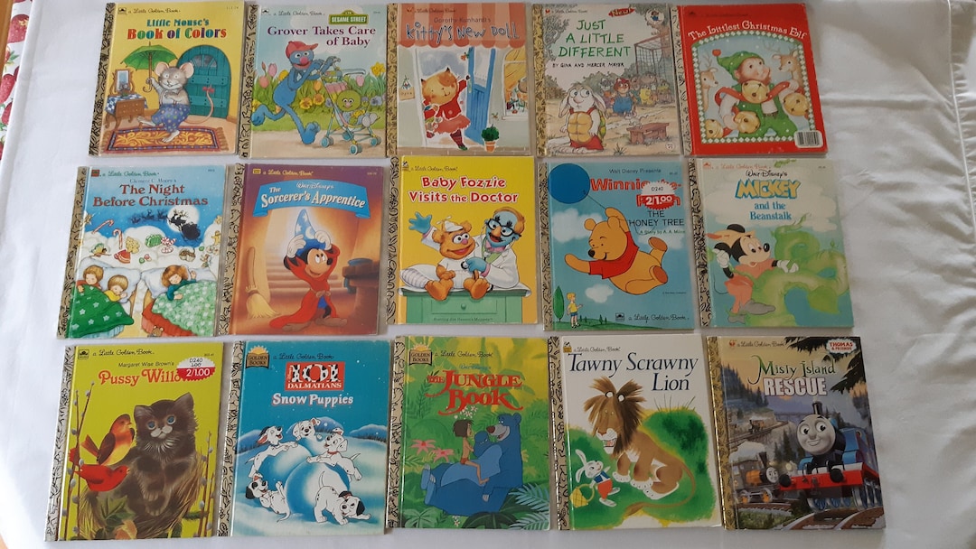 Vintage Little Golden Books for Toddlers Children SET of 15 Assorted ...
