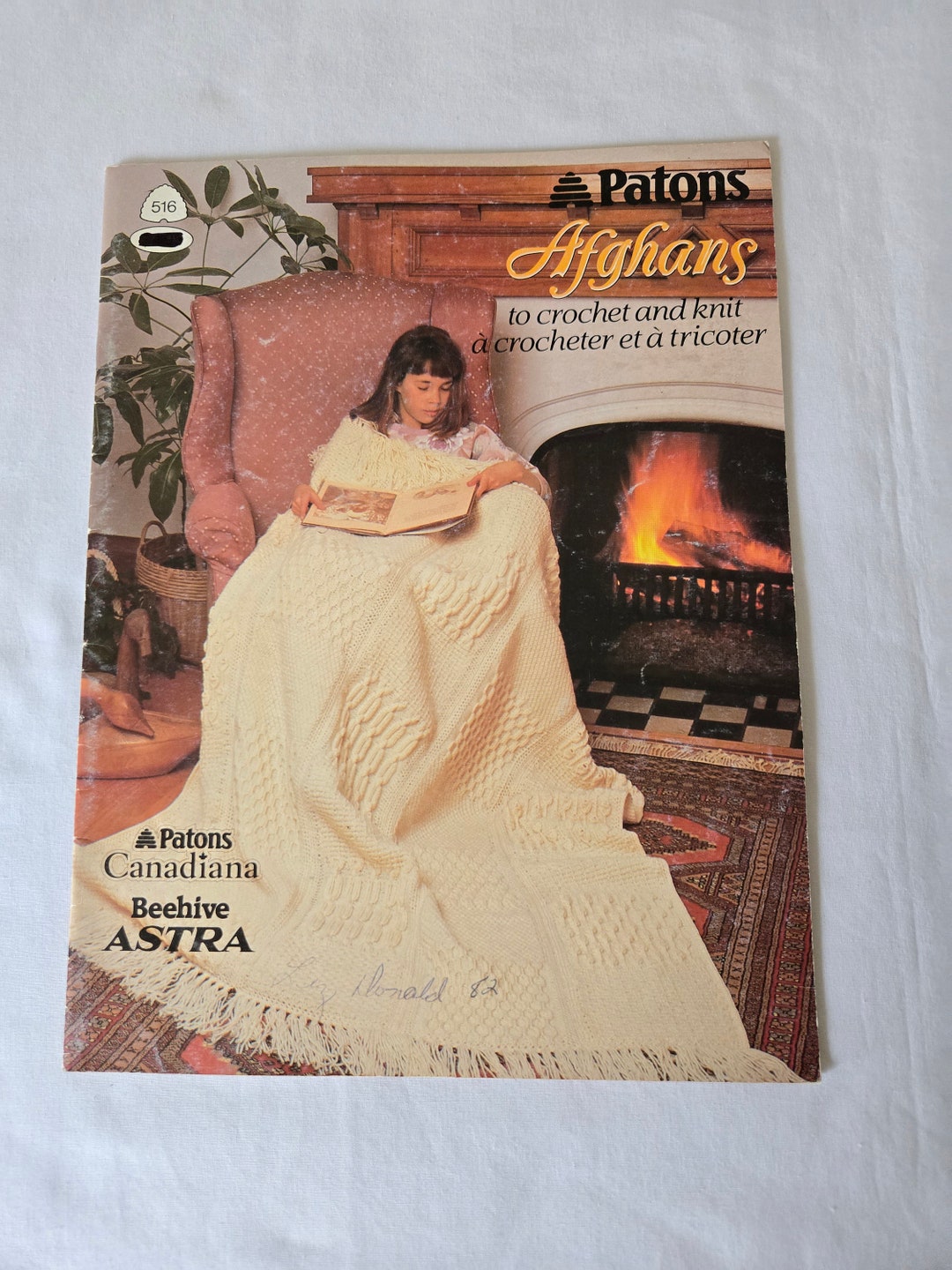 AFGHAN Patterns to Knit and Crochet Patons 516 Booklet 12 Different ...