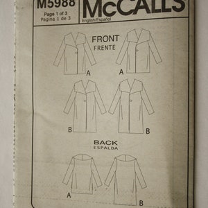 Women's REVERSIBLE COAT Pattern Easy Two Hour Sewing Pattern Misses ...