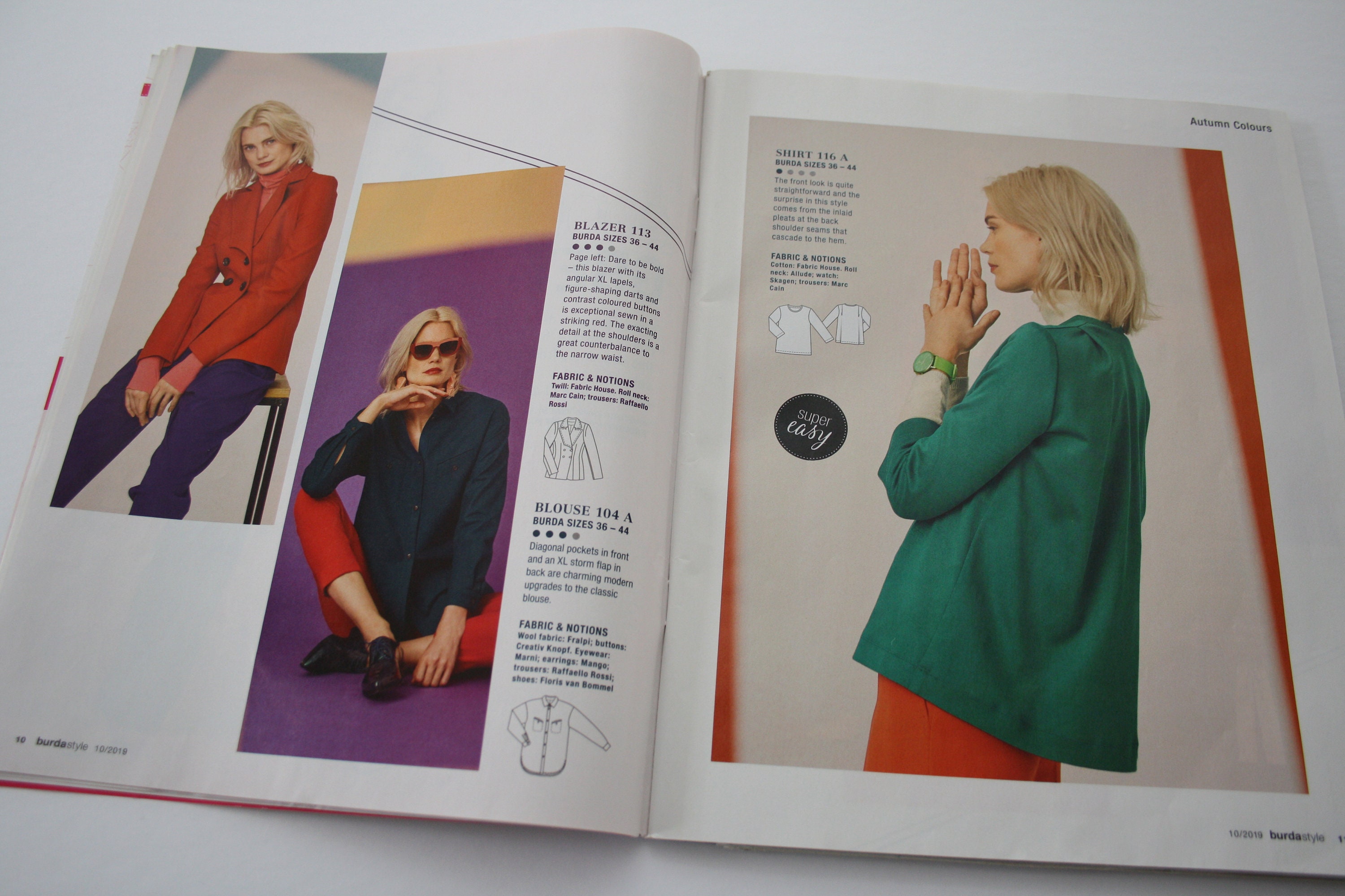 ENGLISH Burda Magazine Sewing Patterns English Language Fall | Etsy Canada