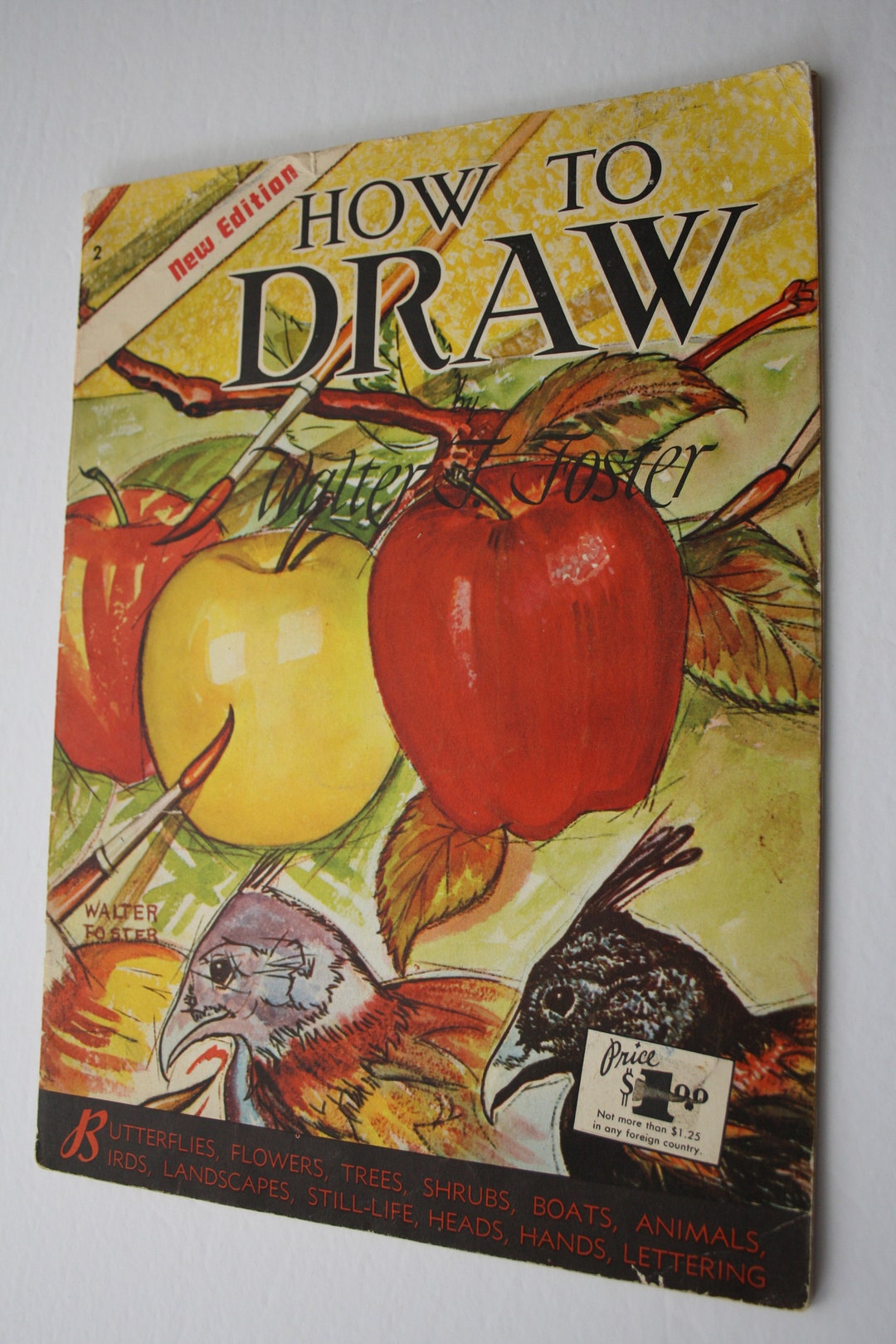 How to Draw Still Life Book 2, Butterflies Flowers Trees Boats Animals ...