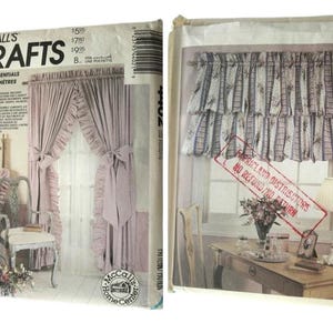 Curtains, Drapes, Valances Sewing Patterns Unused, Instructions to Sew ...