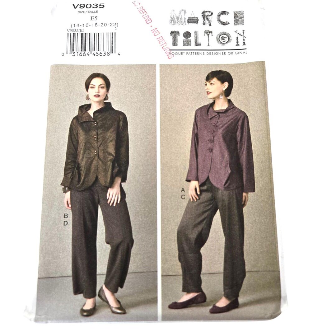 MARCY TILTON Jacket and Pants Pattern Womens Size 14 16 18 20 22, UNCUT ...