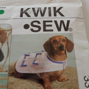 Dog Clothes and Dog Carrier Patterns Kwik Sew 3311 Dog Dress Jacket and ...