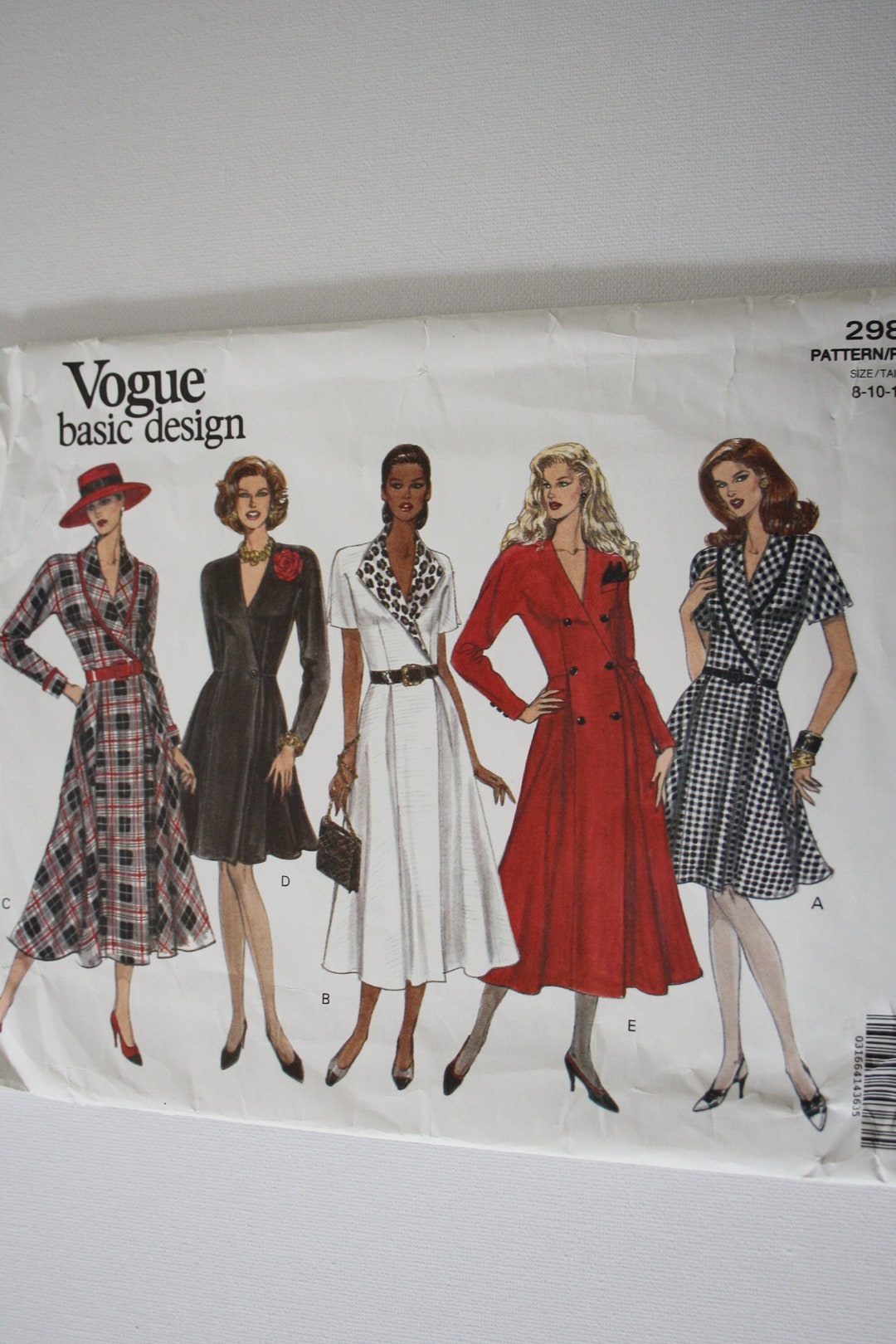 2988 Vogue Dress Pattern Women's Size 8 10 12 Double - Etsy