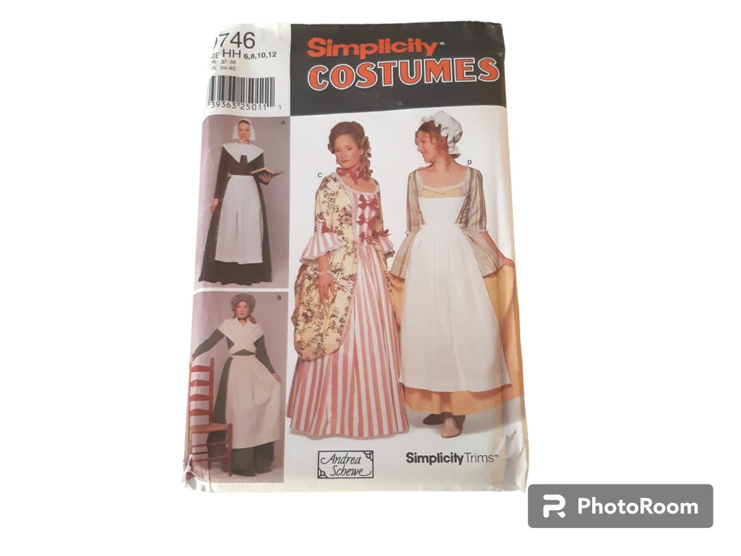 Pilgrim Nun Victorian Colonial Pioneer Costume Patterns Womens Size 6 ...