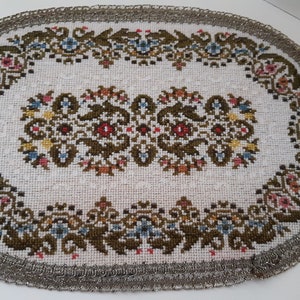Vintage Brocade Tapestry Doily and Runners 3 Piece Set Included, Gold ...