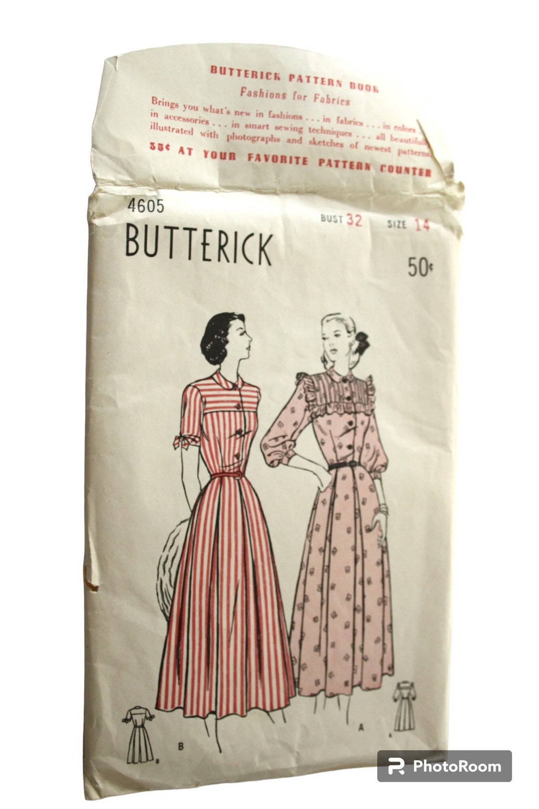 1940s Dress UNUSED Sewing Patterns Women's Dress Size 14 Bust 32 ...