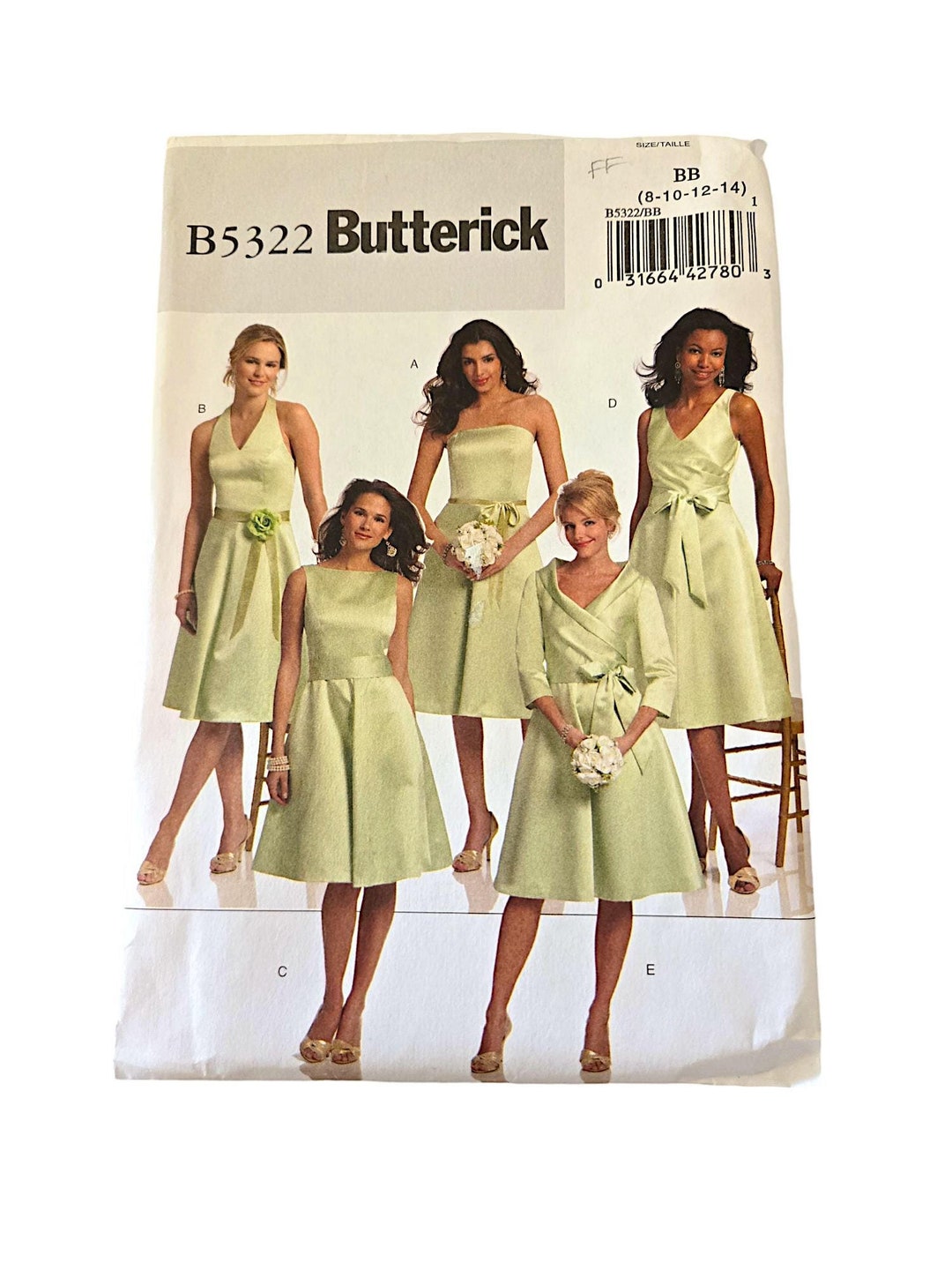 5 STYLES Bridesmaid Dress and Sash Special Occasion Evening Dresses ...