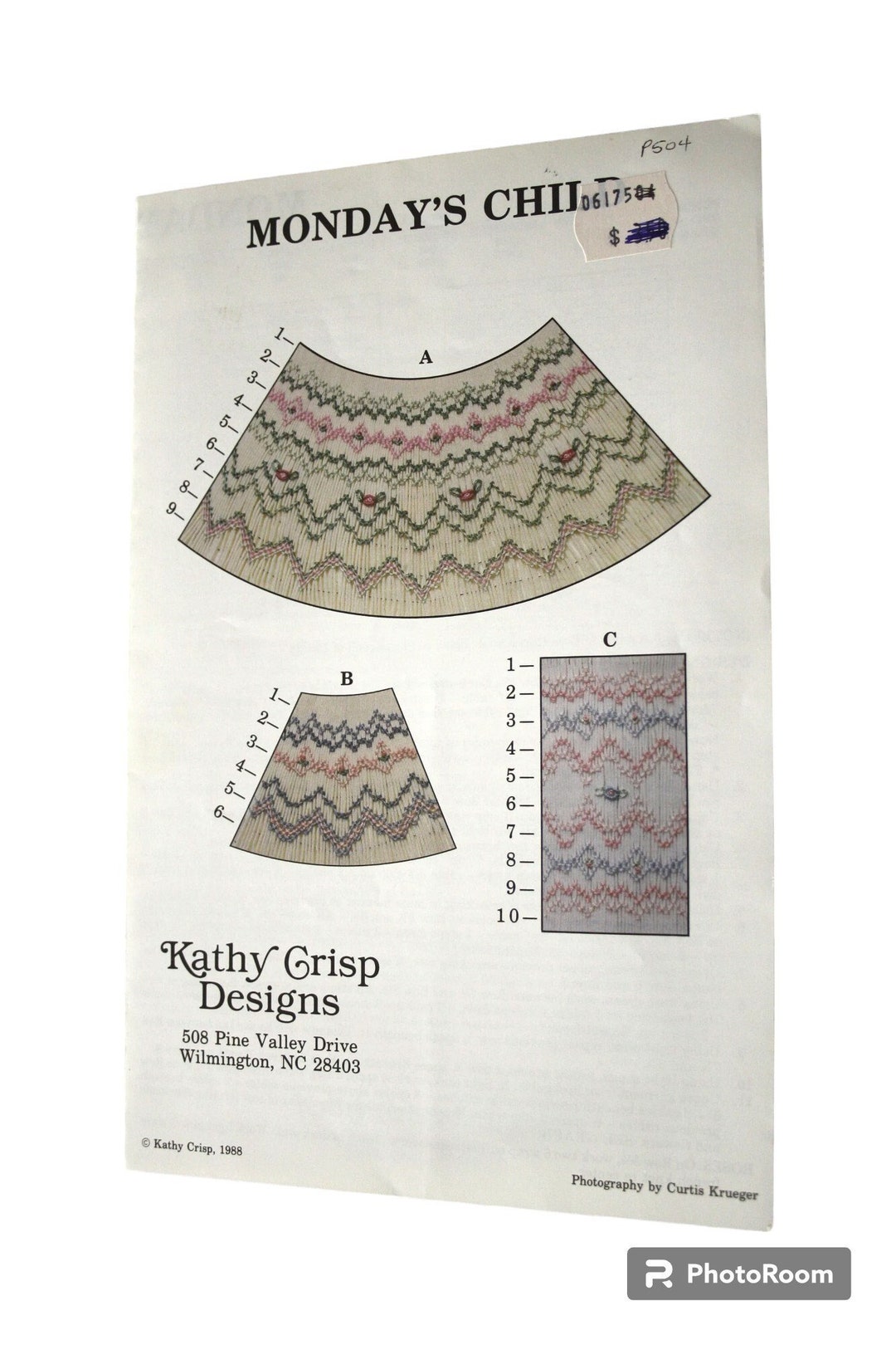 SMOCKING Pattern Template Design for Girls Dress Yoke, Collar, Bonnet ...