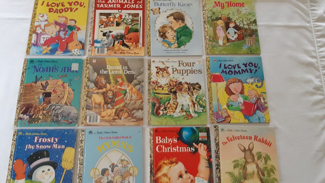 Vintage Little Golden Books for Toddlers Children SET of 12 Assorted ...