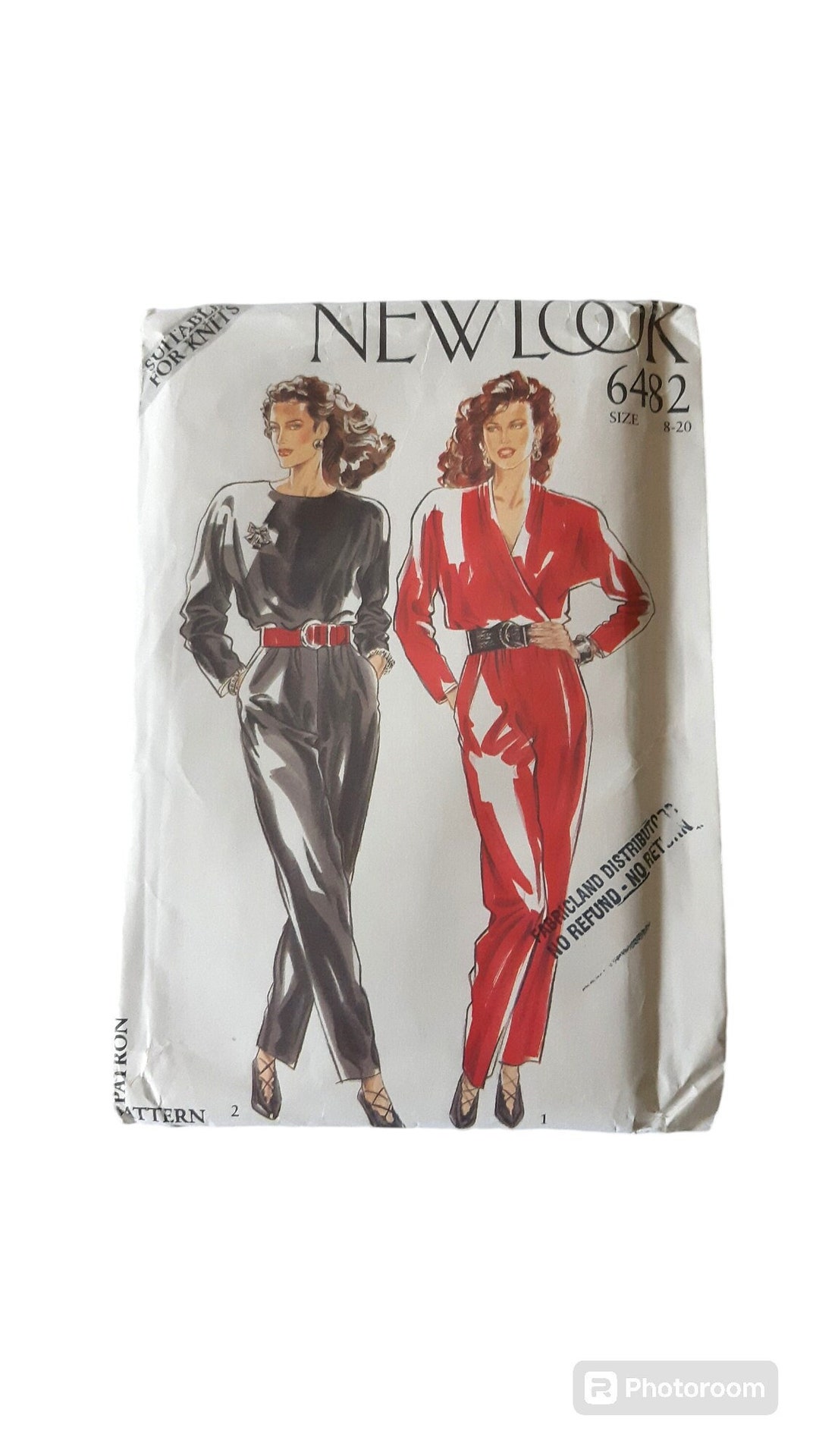 Women's JUMPSUIT Pattern Sizes 8 - 20 One Piece With Neckline Options ...